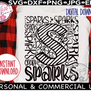 Sparks SVG, Sparks Typography, Sparks Mascot Svg, Sparks Baseball Svg ...