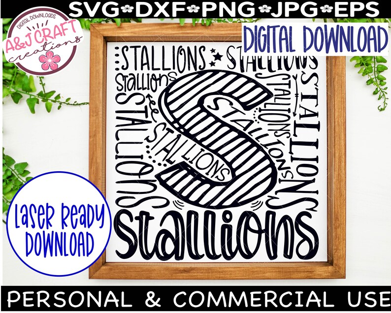 Stallions SVG Stallions Typography Svg Stallions Football - Etsy