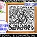 Savages Typography SVG, Savages Football Svg, Savages Team Mascot Svg ...