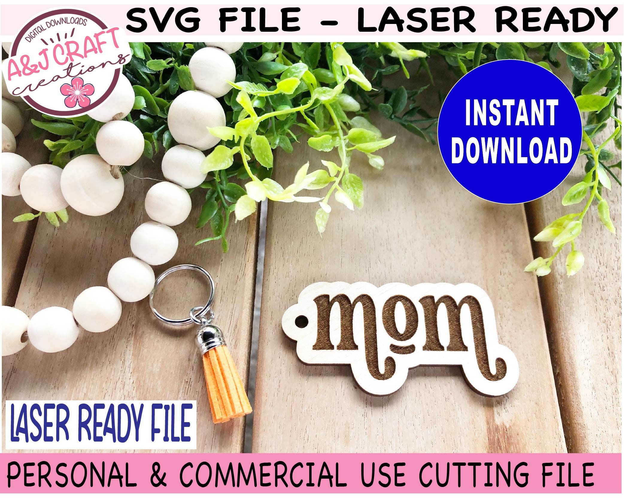Mom Keychain Laser Ready File Mom svg Mama SVG Mom Keychain | Etsy