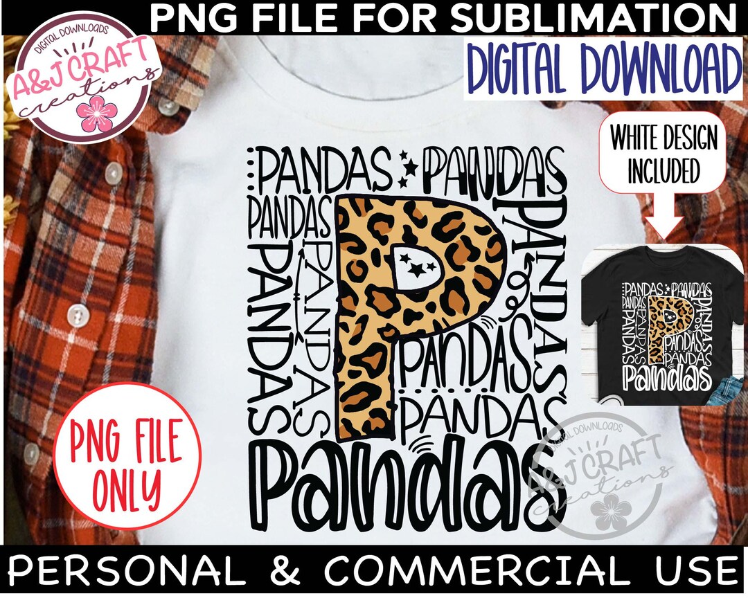 Pandas Png, Pandas Typography Png, Pandas Football, Pandas Mascot Spirit, Pandas Sublimation ...