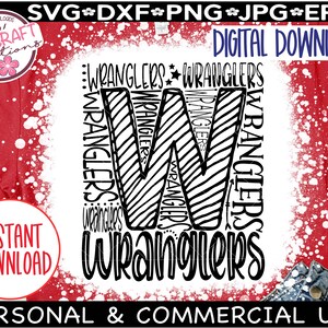 Wranglers SVG, Wranglers Typography Svg, Wranglers Football Svg ...