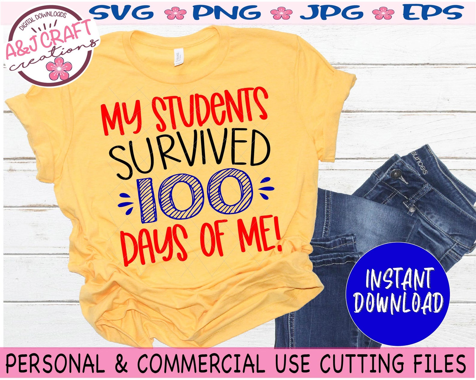 My Students Survived 100 Days of Me Svg, 100 Days School Svg, 100th Day ...