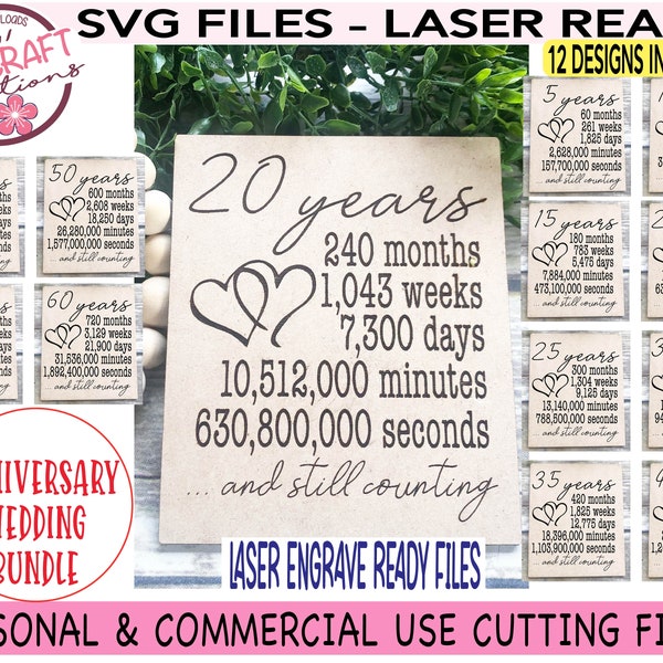 Anniversary Svg - Etsy