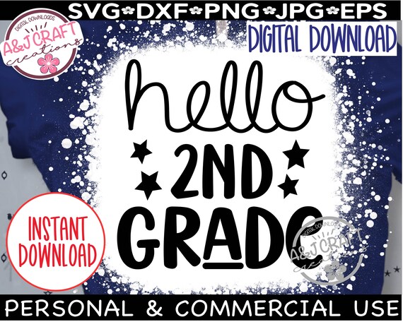 Hello 2nd Grade Shirt SVG Hello Second Grade Svg 2nd Grade - Etsy