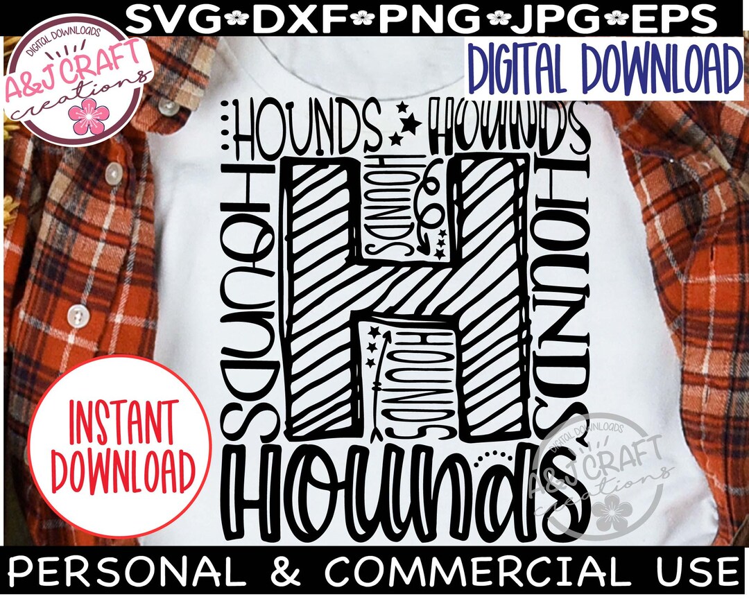 Hounds SVG, Hounds Football Svg, Hounds Spirit Shirt, Typography Svg, Hounds Shirt Svg, Hounds ...