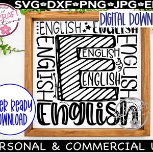 English SVG, English Typography Svg, English Teacher Svg, English ...