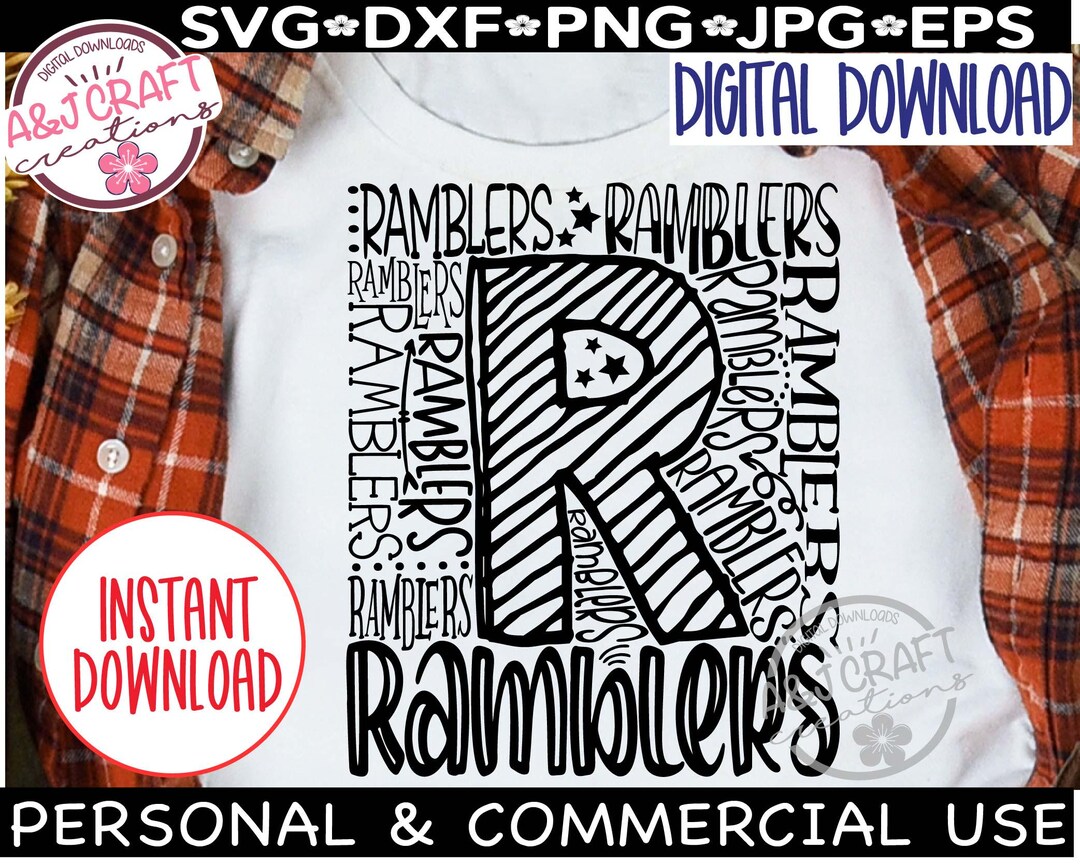 Ramblers SVG, Ramblers Typography, Ramblers Football Svg, Ramblers ...