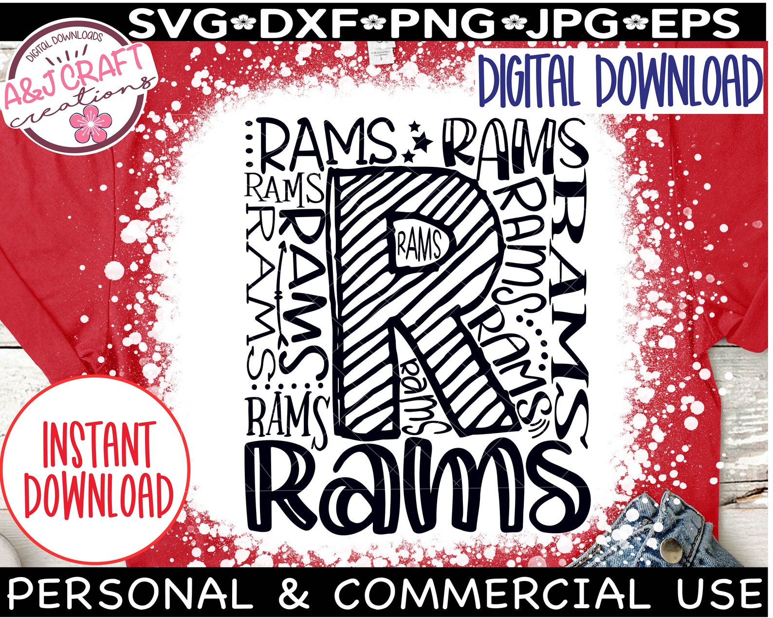 RAMS SVG Rams Baseball Svg Rams Typography Svg Rams - Etsy