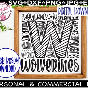 Wolverines SVG, Wolverines Typography Svg, Wolverines Football Svg ...