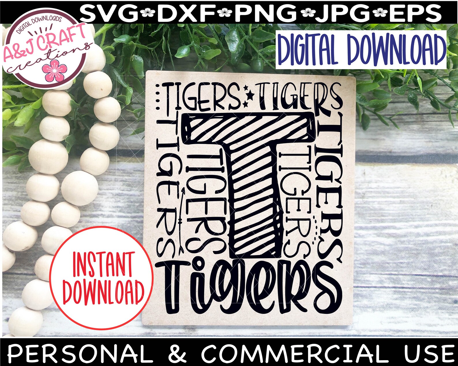 Tigers SVG Tigers Typography Tigers Football Svg Tigers - Etsy