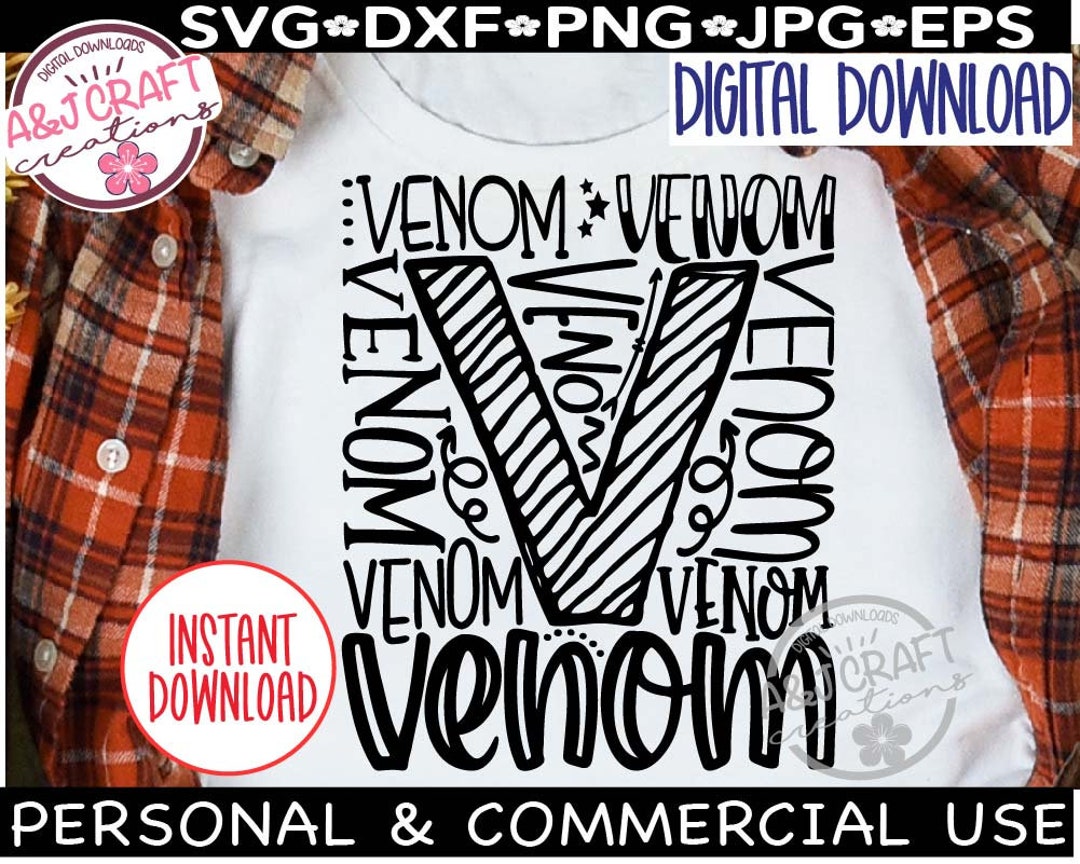Venom SVG, Venom Typography, Venom Football Svg, Venom School Mascot ...