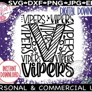 Vipers SVG, Vipers Typography, Vipers Football Svg, Vipers School ...