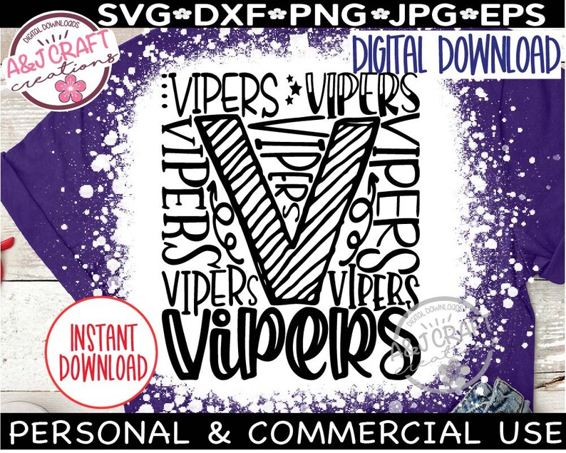 Vipers SVG, Vipers Typography, Vipers Football Svg, Vipers School ...