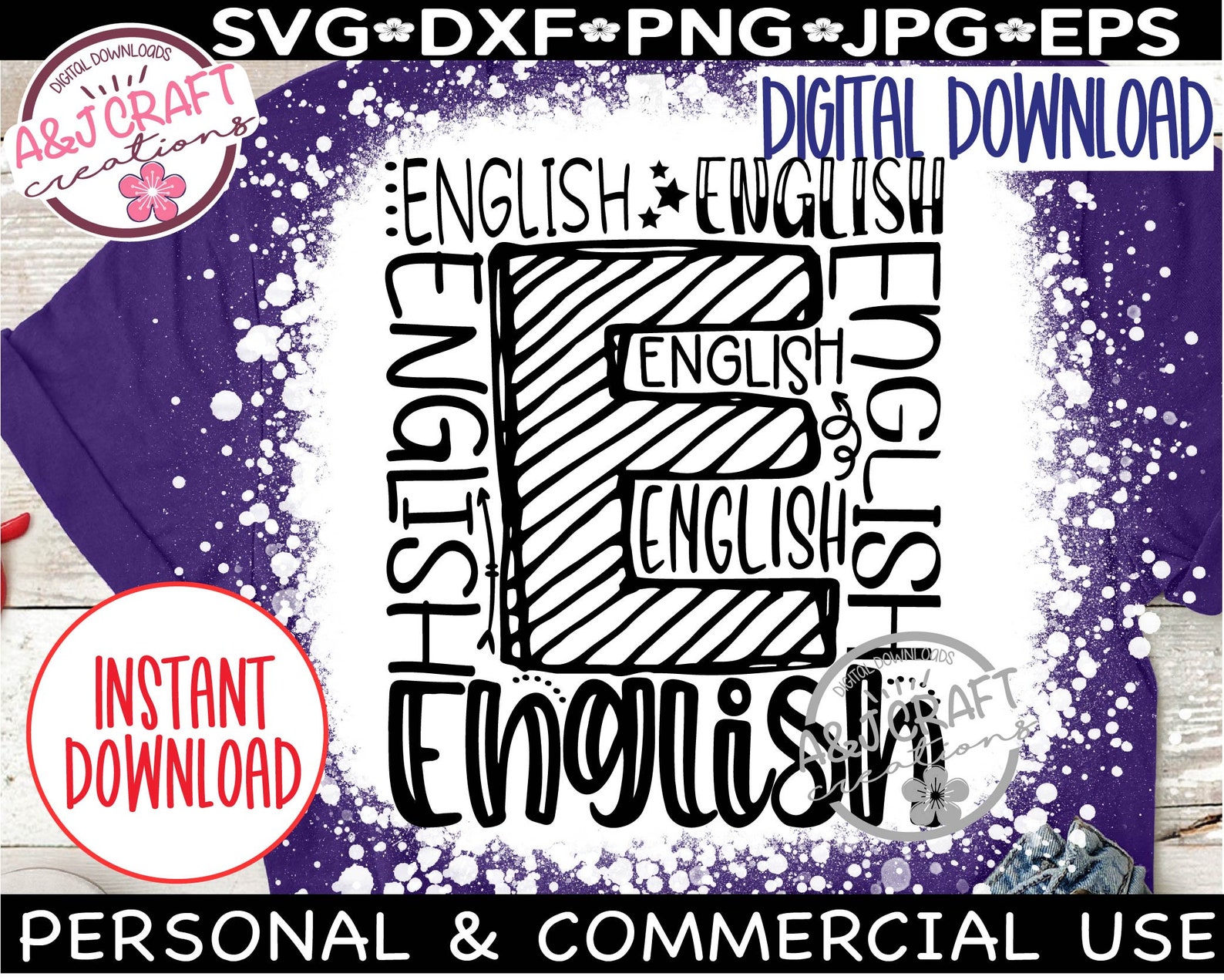 English SVG, English Typography Svg, English Teacher Svg, English ...