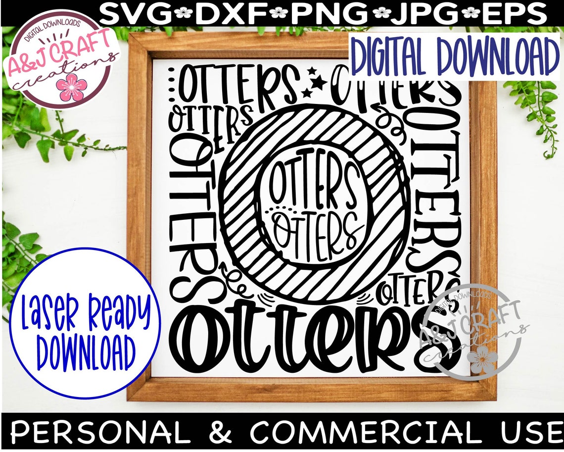 Otters SVG, Otters Typography Svg, Otters Football Svg, Team Spirit ...