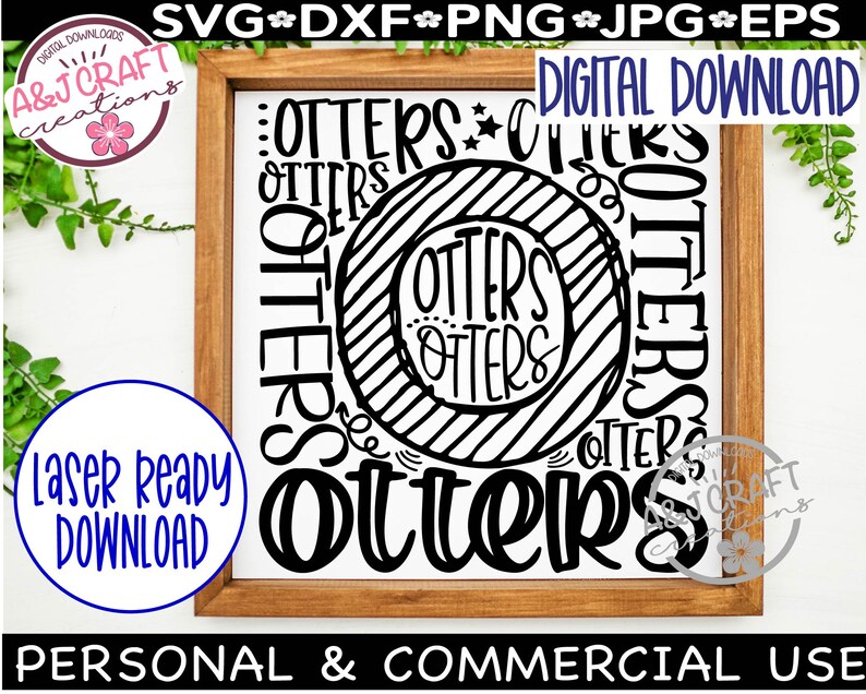 Otters SVG, Otters Typography Svg, Otters Football Svg, Team Spirit ...