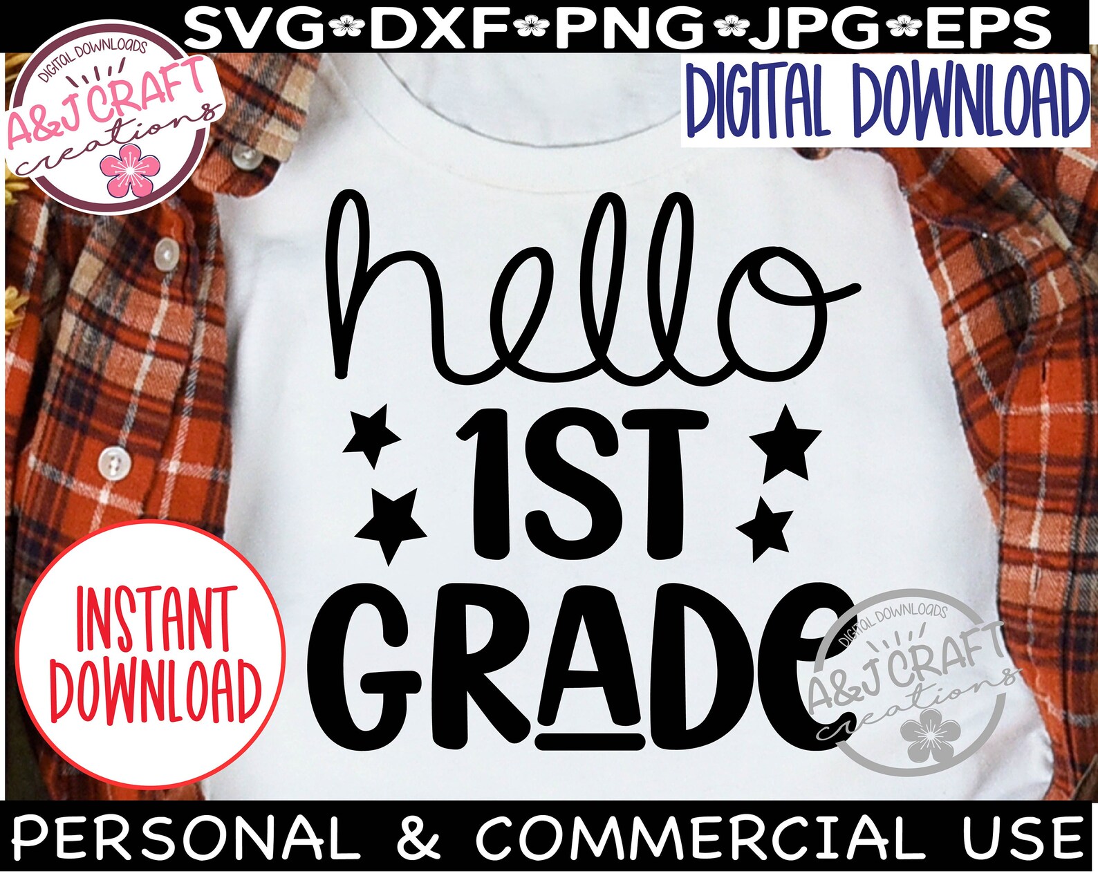 Hello 1st Grade Shirt SVG Hello First Grade Svg 1st Grade - Etsy