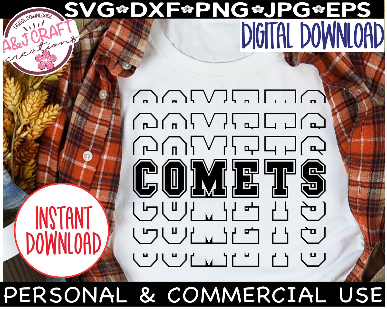 Comets Svg Comets Football SVG Comets Mascot Svg Comets - Etsy