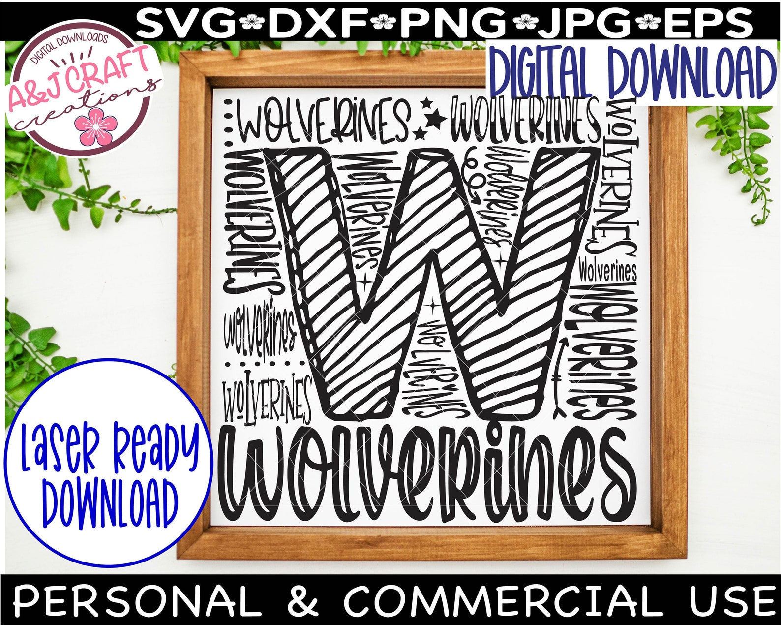 Wolverines SVG Wolverines Typography Svg Wolverines Football - Etsy