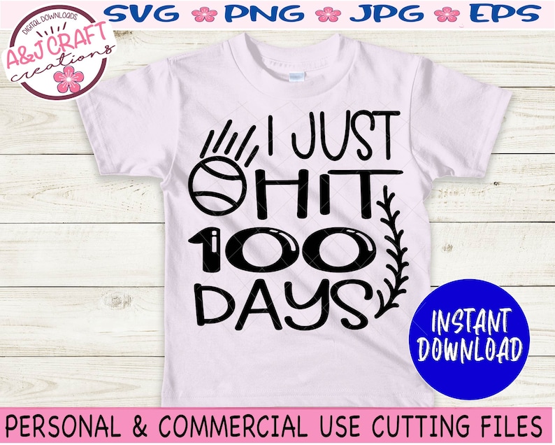 Baseball 100 Days of School 100 Days School Svg 100th Day of | Etsy