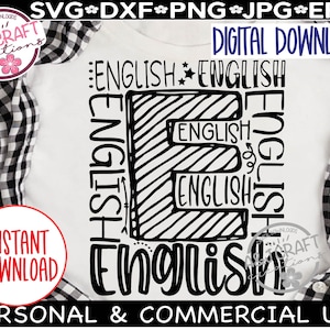 English SVG, English Typography Svg, English Teacher Svg, English ...