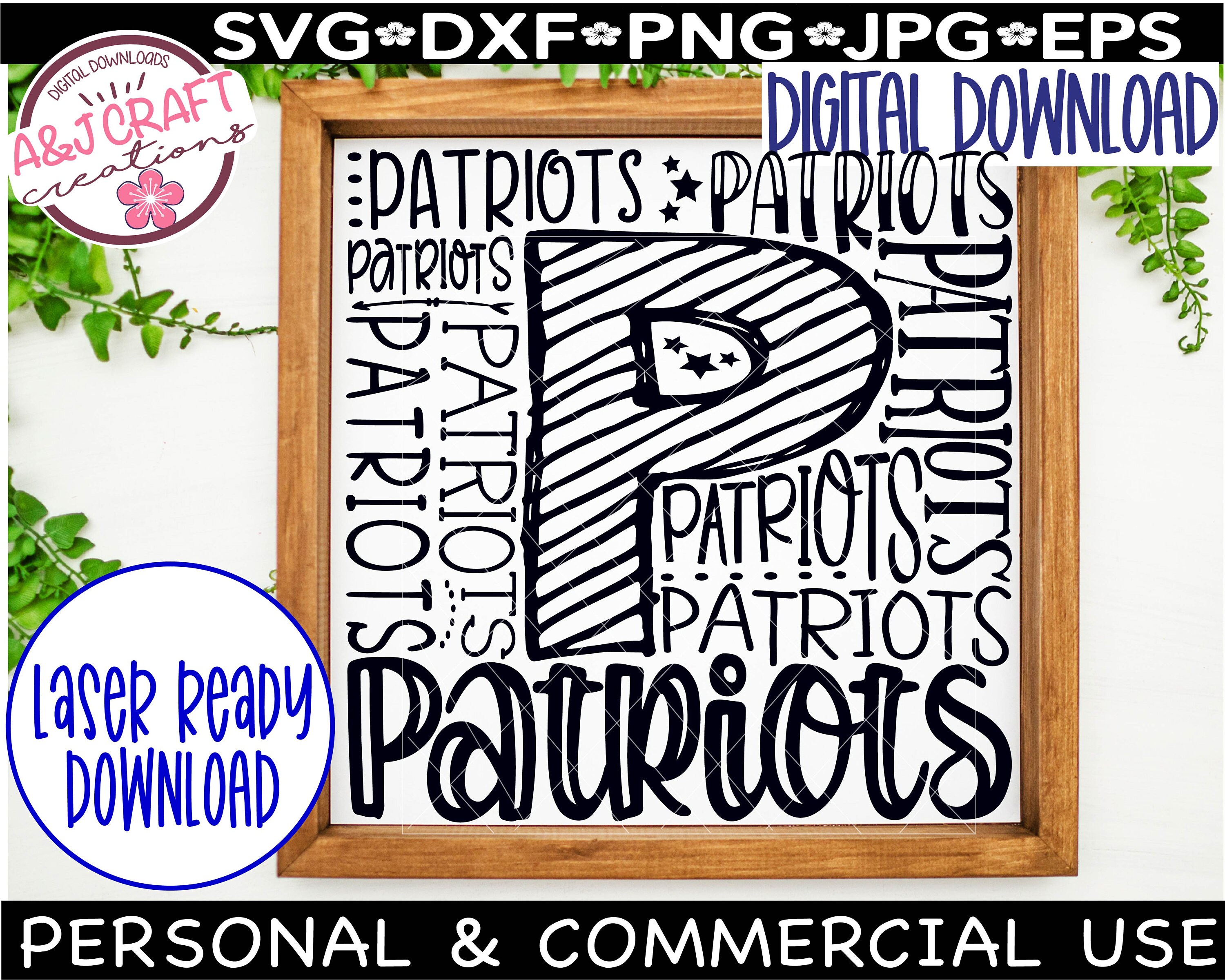 Patriots SVG Patriots Football Svg Patriots Typography - Etsy