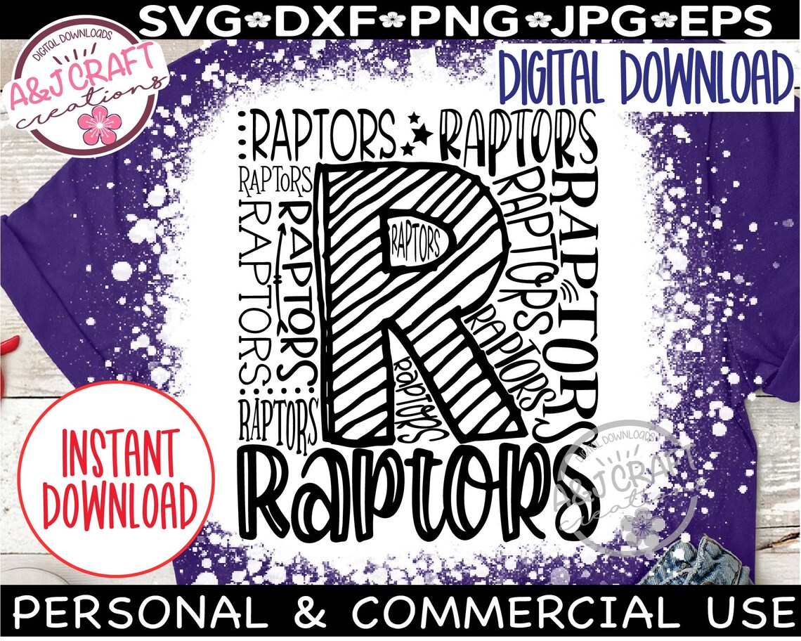 Raptors Typography SVG, Raptors Football Svg, Raptors Baseball Svg ...