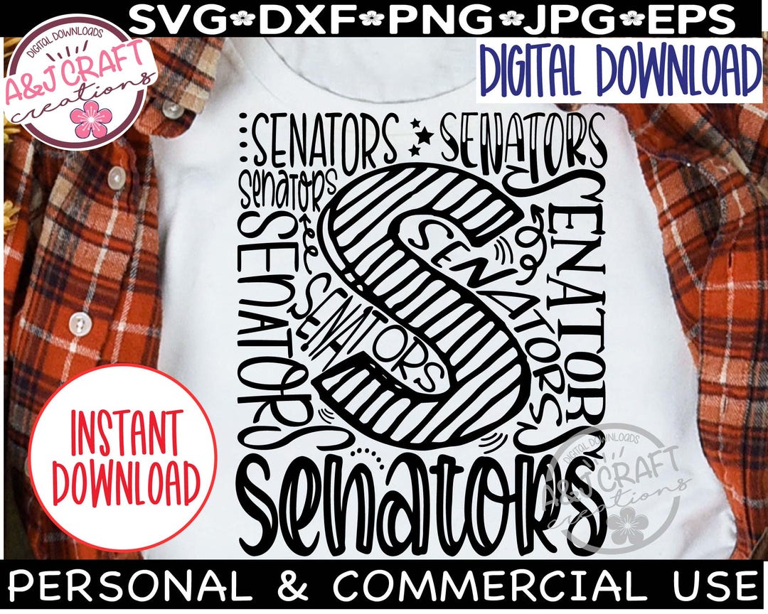 Senators SVG, Senators Football Svg, Senators Typography Svg, Senators ...