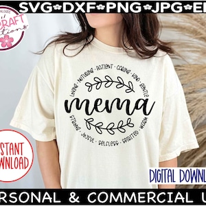 Mema Svg, Grandma Svg, Best Grandma Svg, Grandma Mothers Day Svg ...