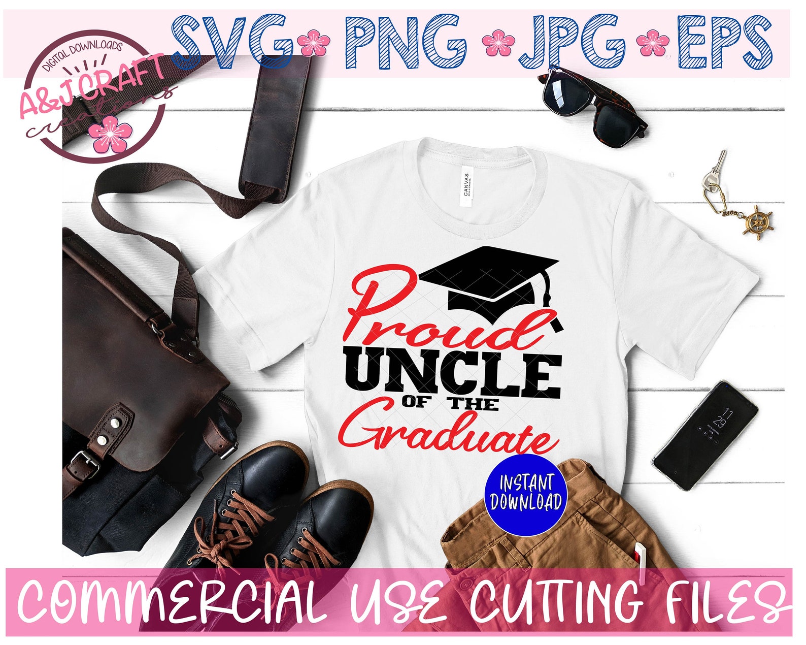 Proud Uncle of the Graduate SVG Graduate Svg Family Graduate | Etsy