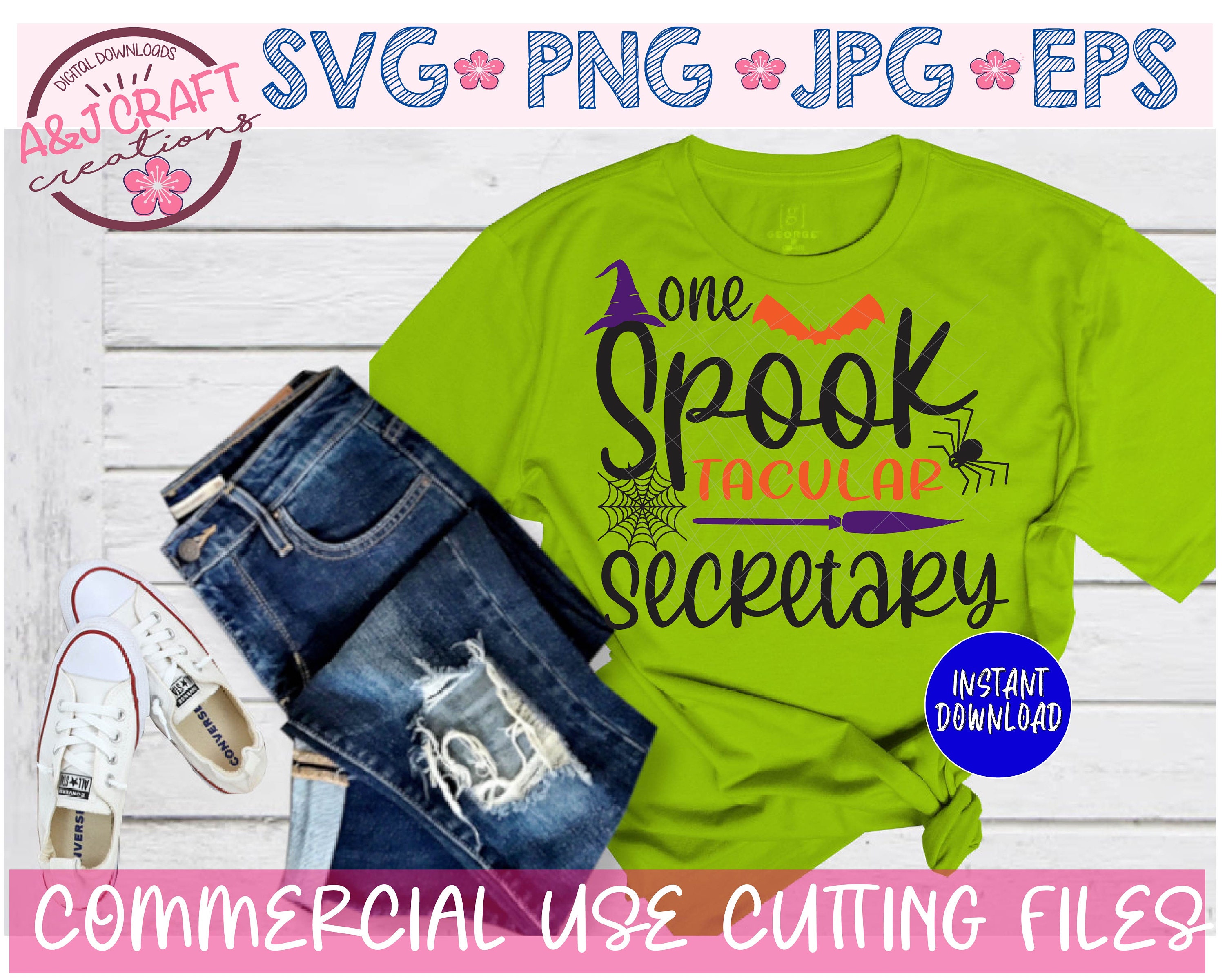 One Spooktacular Secretary SVG File PNG Spooky Svg - Etsy