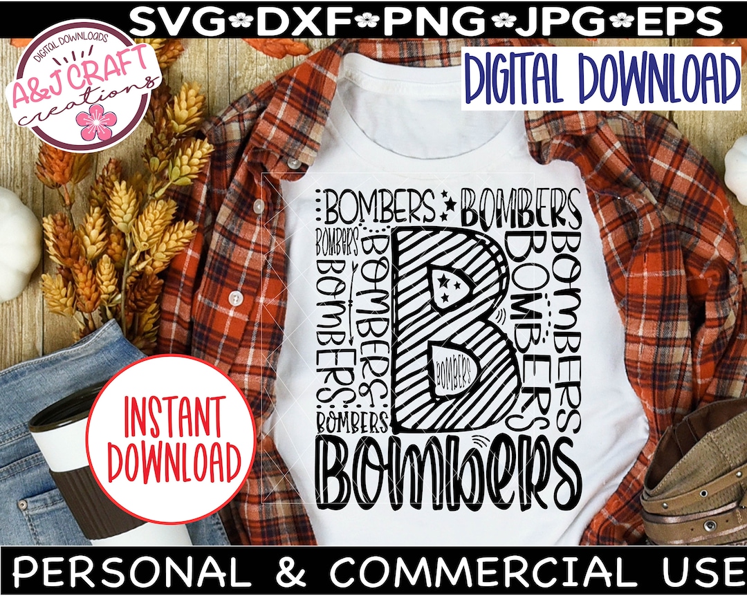 BOMBERS SVG, Bombers Baseball Svg, Bombers Basketball Svg, Bombers ...