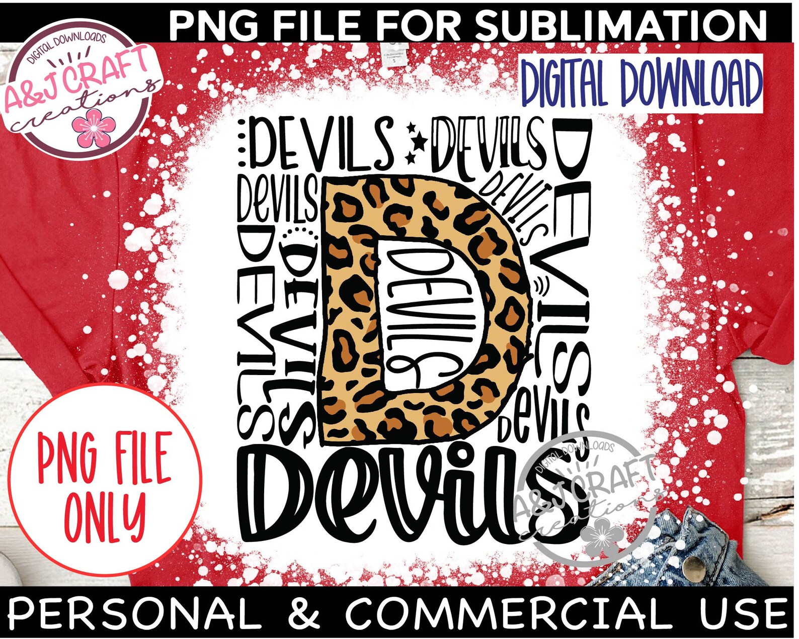 Devils Leopard Print PNG Devils Sublimation Design Devils - Etsy