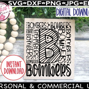 BOMBERS SVG, Bombers Baseball Svg, Bombers Basketball Svg, Bombers ...