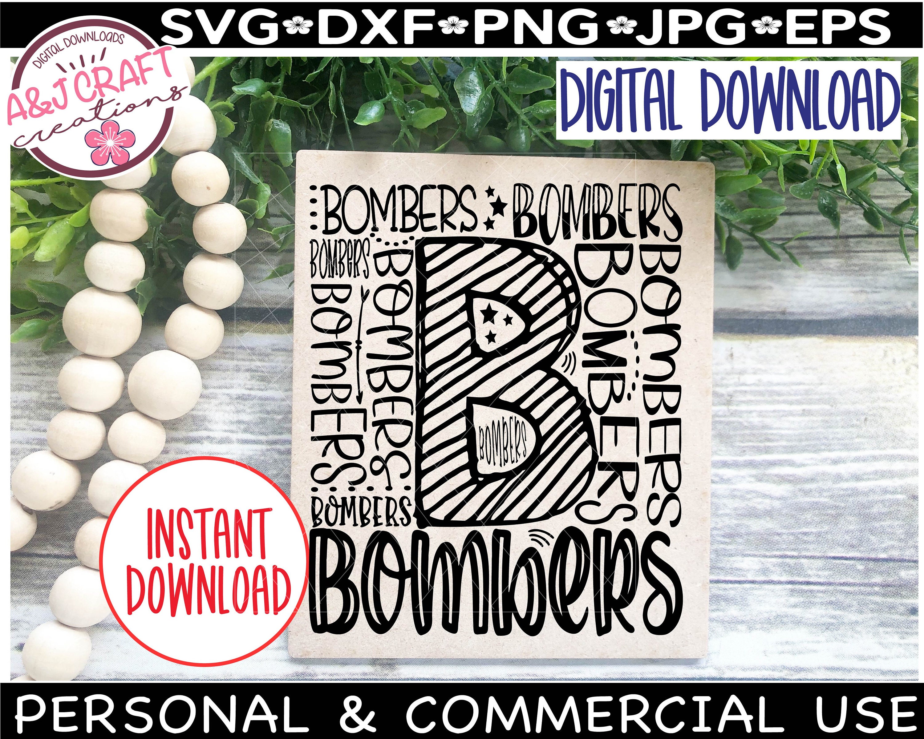 BOMBERS SVG, Bombers Baseball Svg, Bombers Basketball Svg, Bombers ...