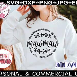 Mawmaw Svg, Grandma Svg, Best Grandma Svg, Grandma Mothers Day Svg ...