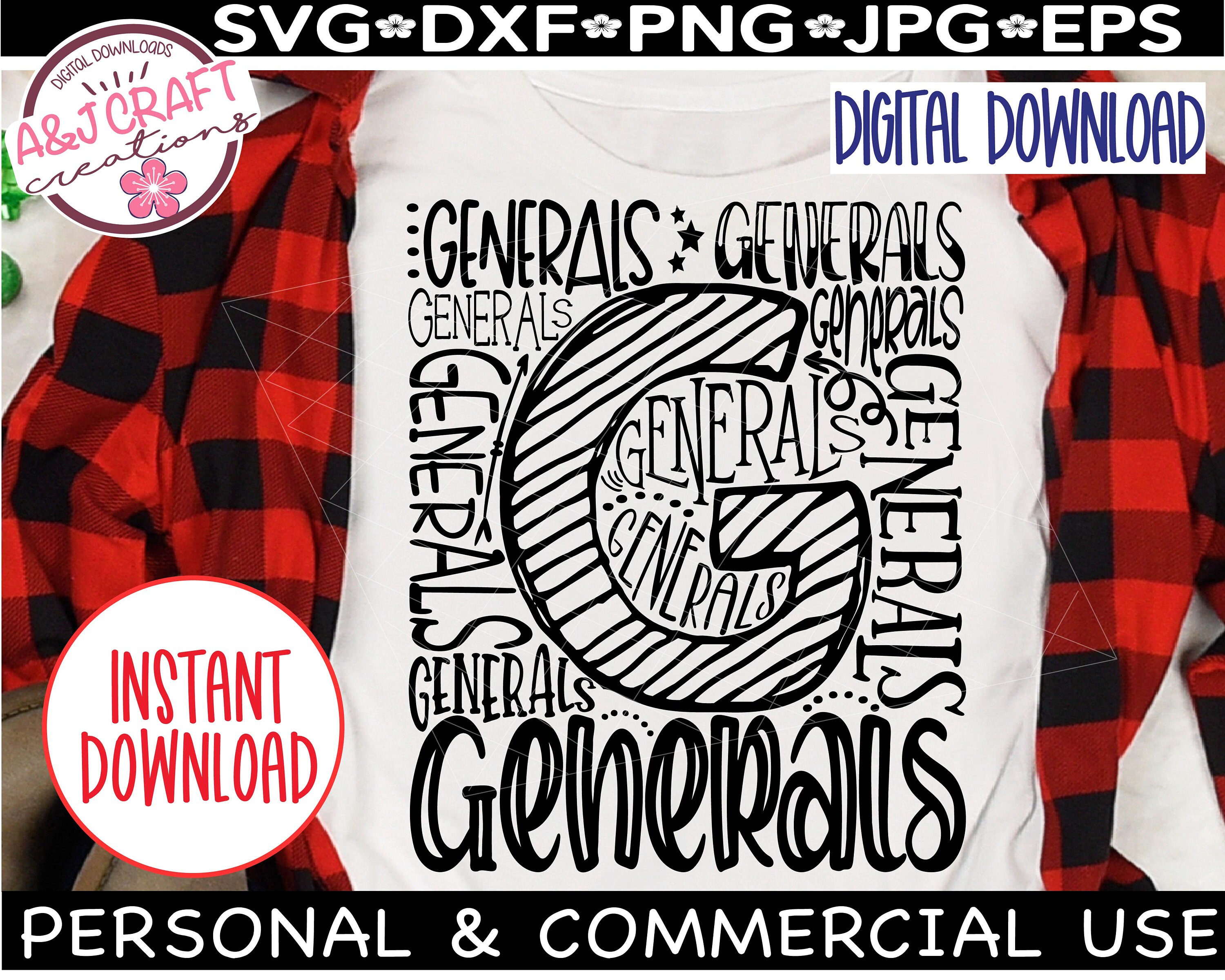 Generals SVG Generals Typography Svg Generals Football Svg - Etsy