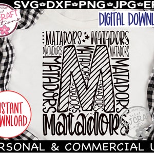 Matadors SVG, Matadors Typography, Matadors Football Svg, Matadors ...