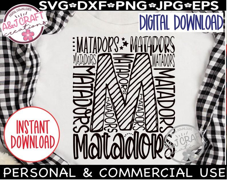 Matadors SVG, Matadors Typography, Matadors Football Svg, Matadors ...