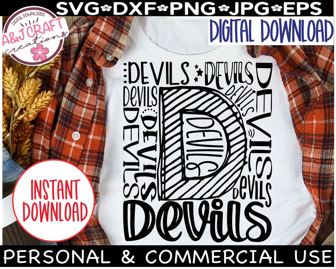DEVILS SVG, Devils Baseball Svg, Devils Typography Svg, Devils Football ...