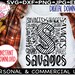 Savages Typography SVG, Savages Football Svg, Savages Team Mascot Svg ...
