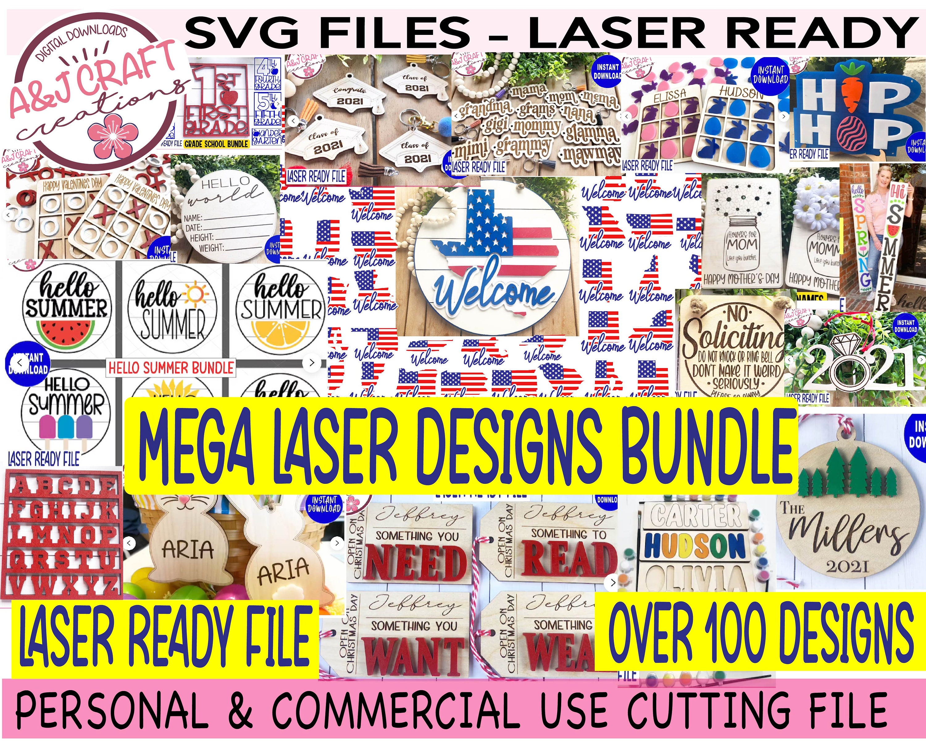 Ultimate LASER Ready MEGA Bundle SVG, Laser Cut Files, Glowforge File ...