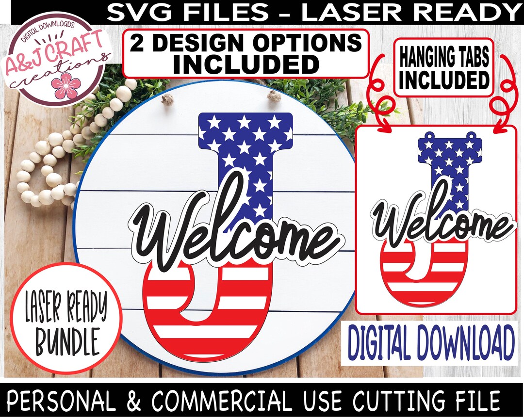 Letter J Svg BUNDLE, Laser Ready, Patriotic Lettering Svg, USA Letter ...
