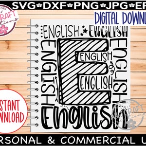 English SVG, English Typography Svg, English Teacher Svg, English ...