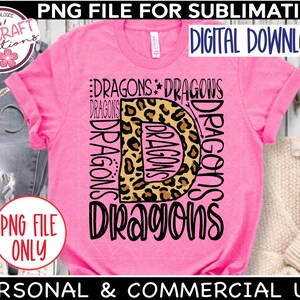 DRAGONS Leopard Print PNG, Dragons Sublimation Design, Dragons Football ...