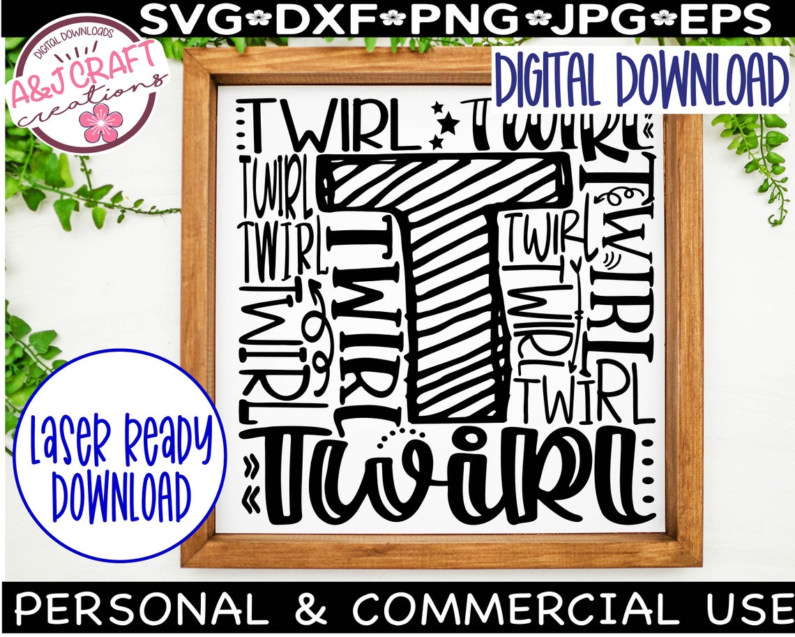 Twirl Svg Twirler Svg Twirl Typography Svg Baton Twirling - Etsy