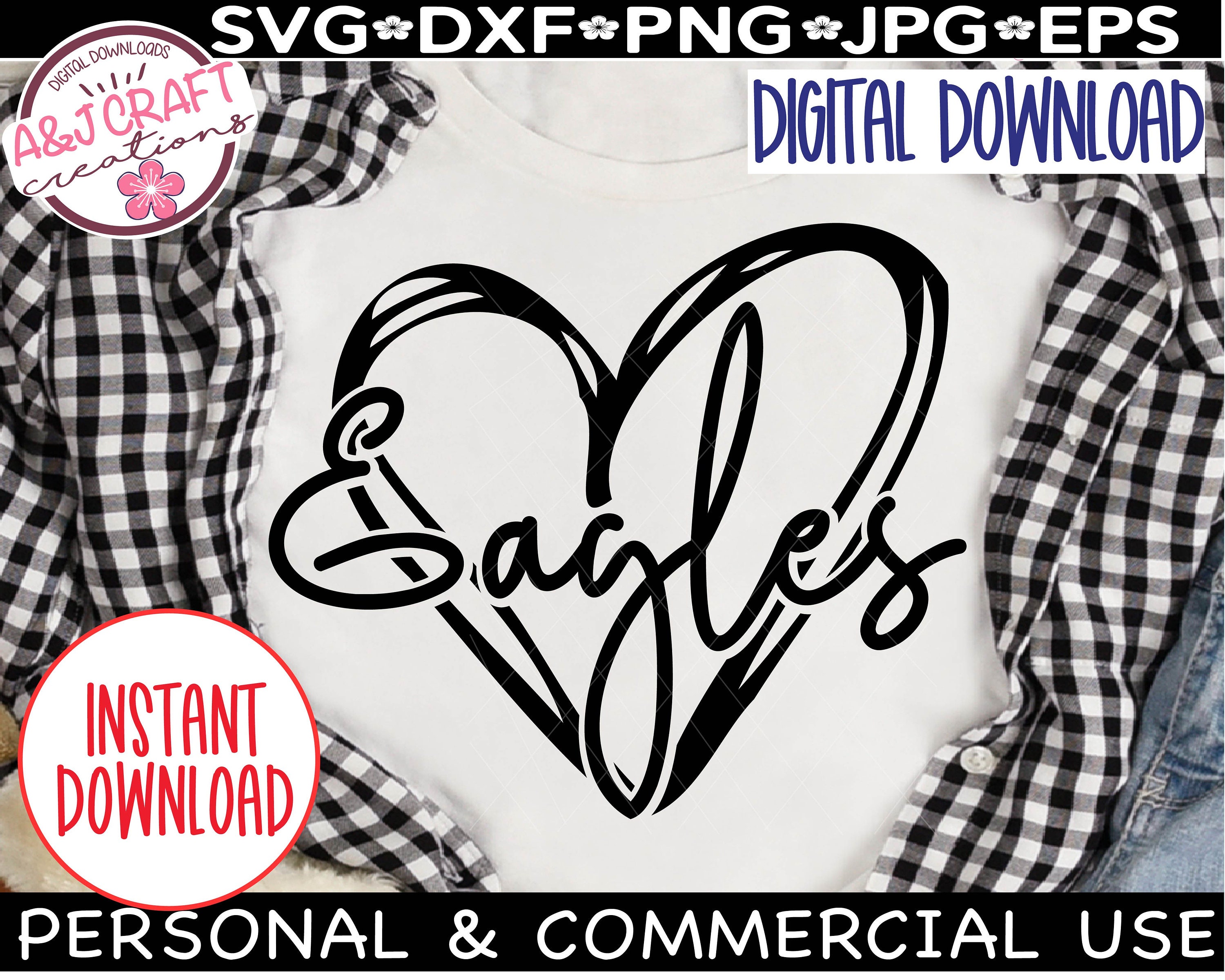 Eagles Heart Svg Eagles Svg Eagles Football SVG Eagles - Etsy