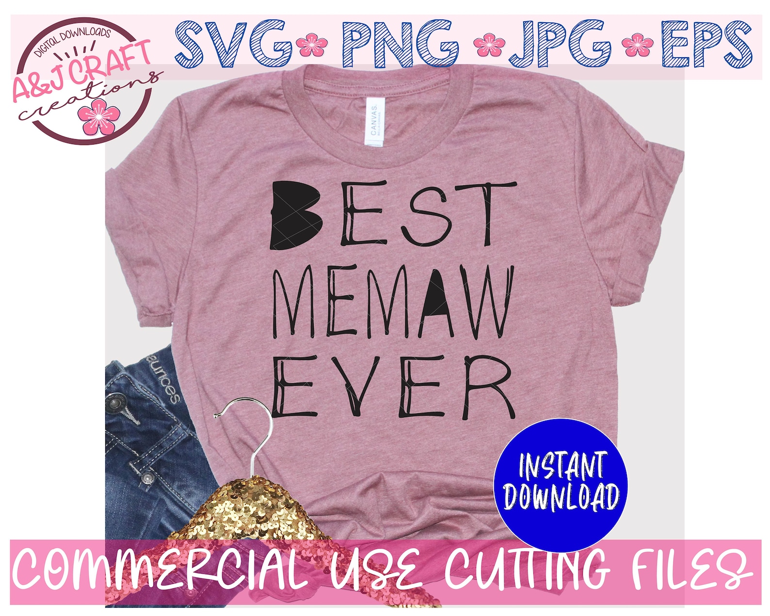 Best Memaw Ever Svg Best Memaw Svg Grandma Svg Files - Etsy