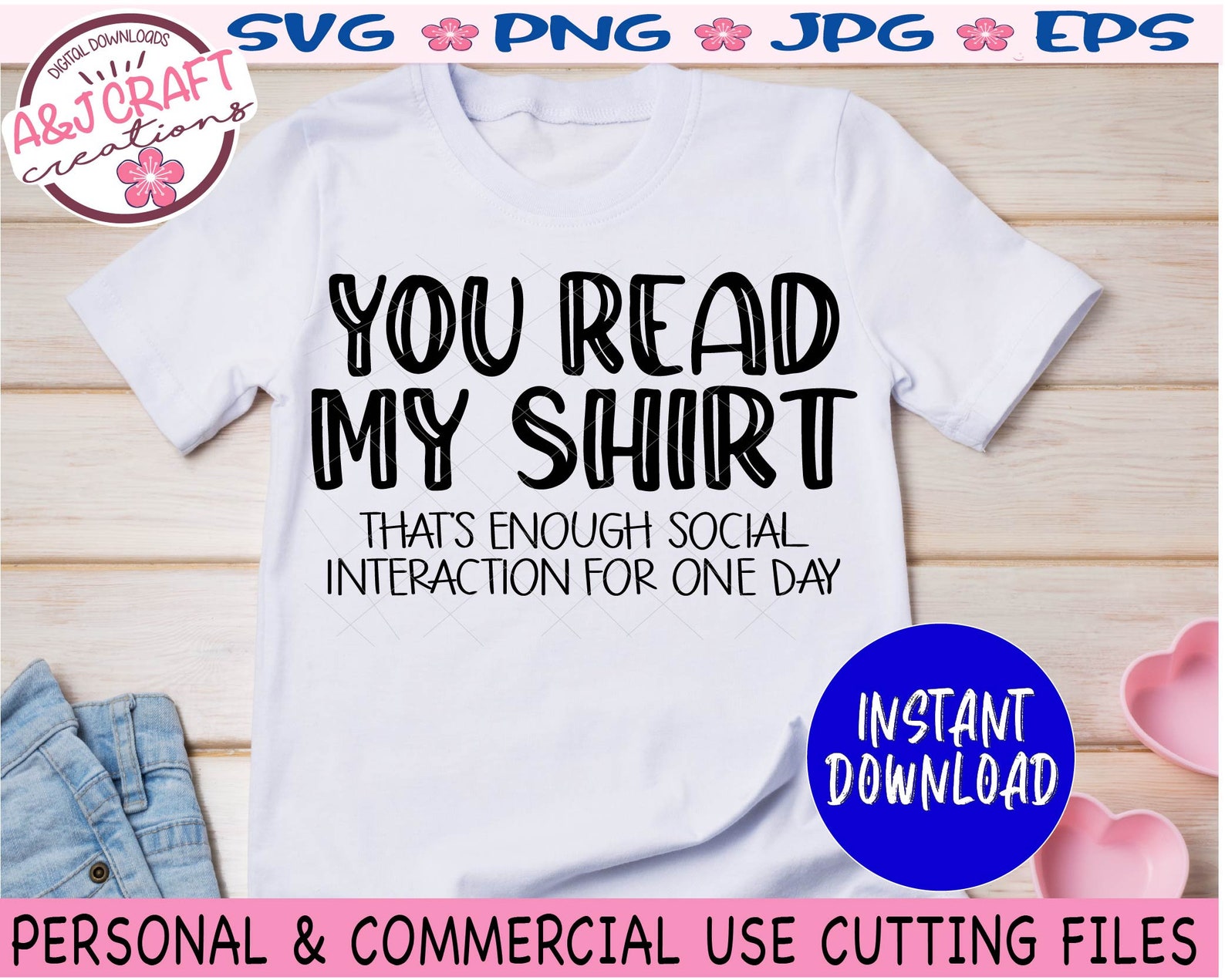 You Read My Shirt Svg That's Enough Social Interaction | Etsy